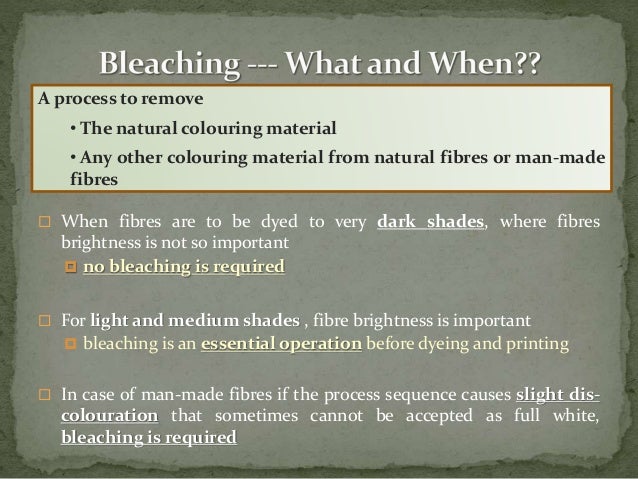 Bleaching