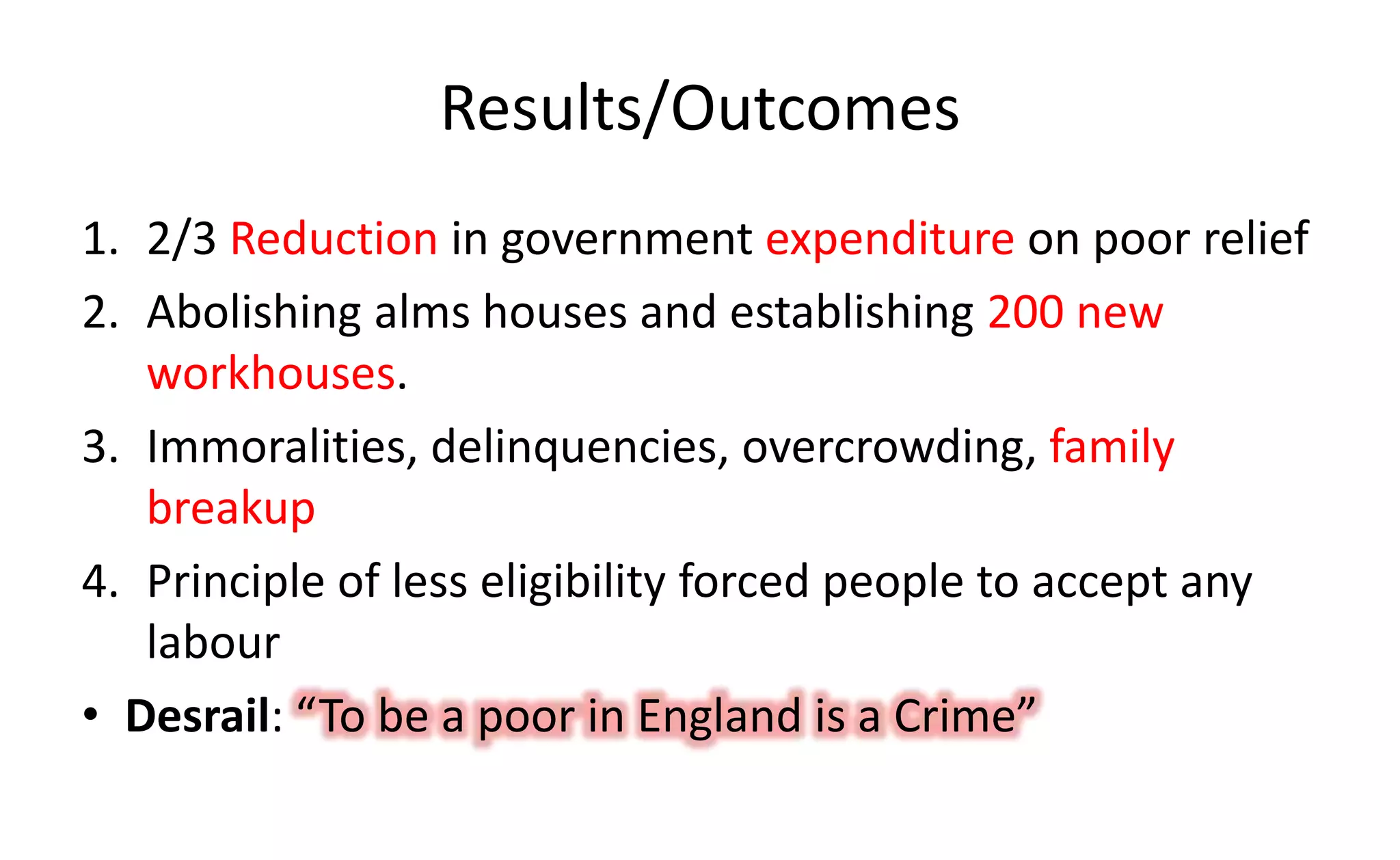 Poor Law Reforms 1834 | PPTX