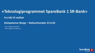 Teknologiprogrammet SpareBank 1 SR-Bank | PPTX