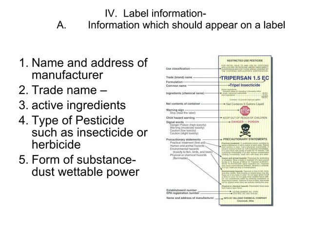 3 18 Pesticide Labels & Safety Sheets | PPT