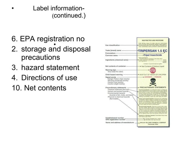 3 18 Pesticide Labels & Safety Sheets | PPT