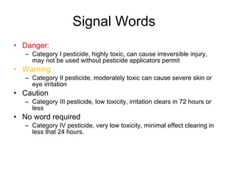 3 18 Pesticide Labels & Safety Sheets | PPT