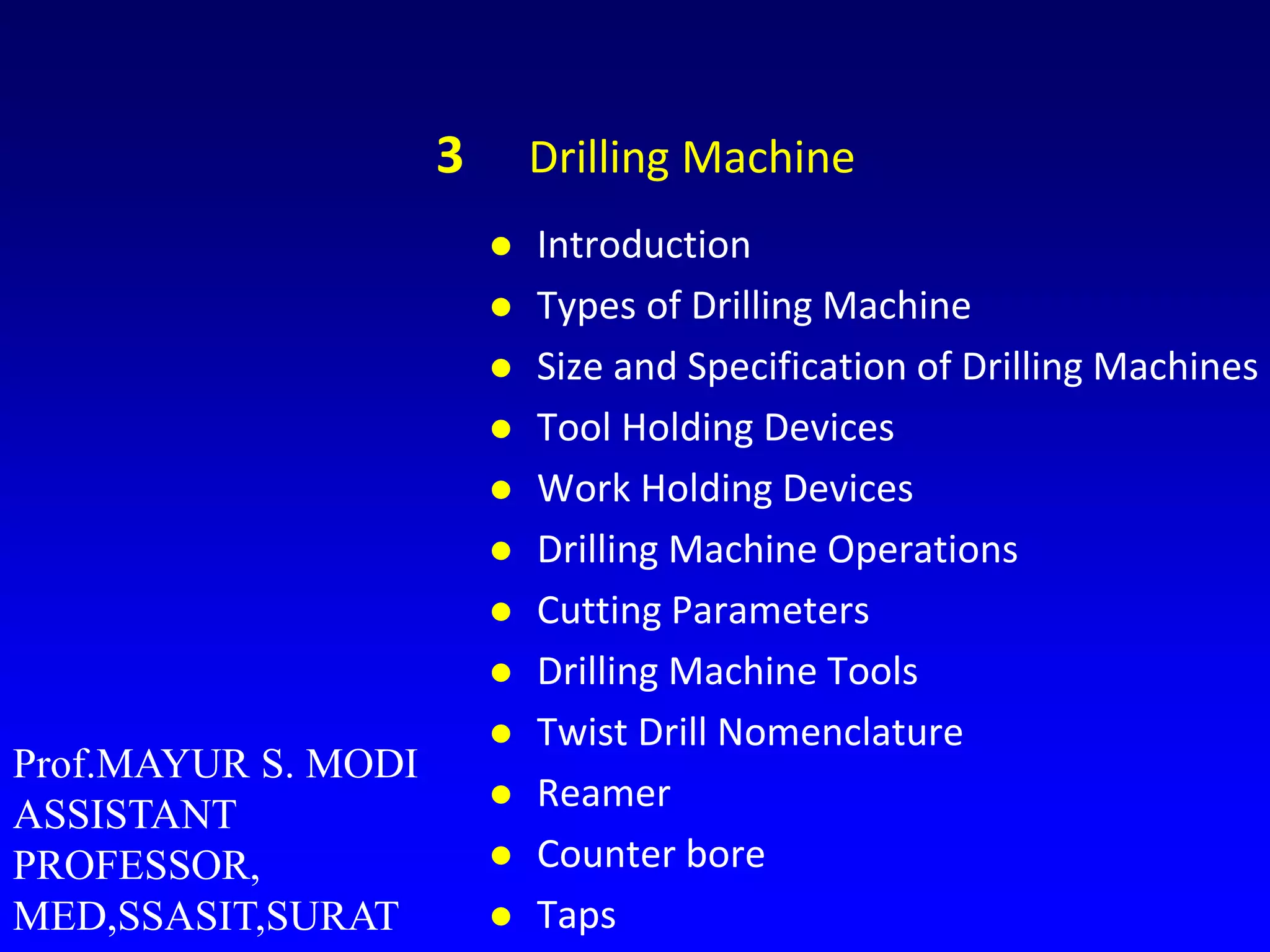 3. drilling machine | PPTX