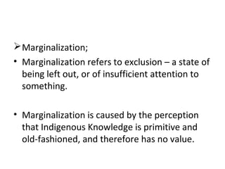 indigenous knowledge | PPT
