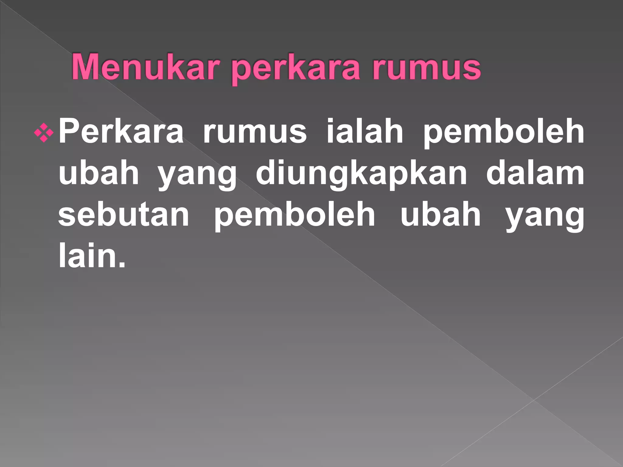 Rumus Algebra | PPTX