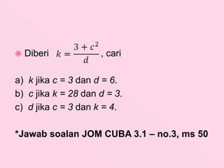 Rumus Algebra | PPTX