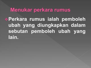 Rumus Algebra | PPTX