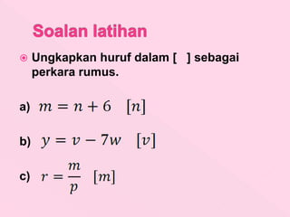 Rumus Algebra | PPTX