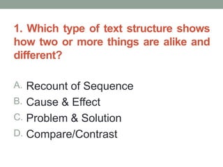 Quiz about the 9 structures of academic text - EAPP | PPTX