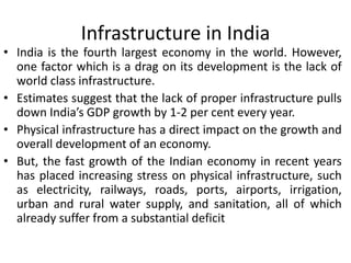 3. infrastructure in india | PPTX
