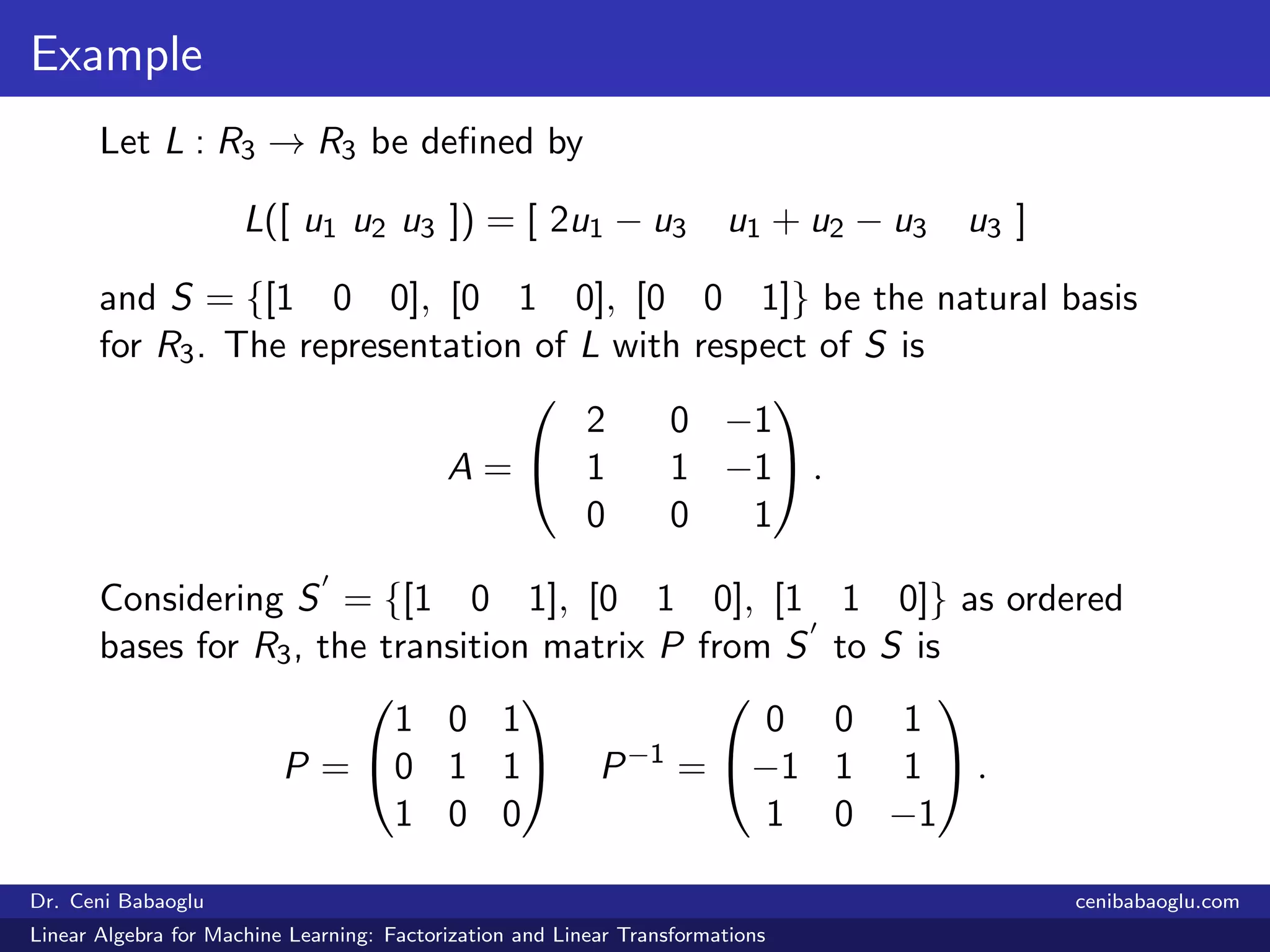 3 Linear Algebra For Machine Learning Factorization And Linear Transformations Pdf