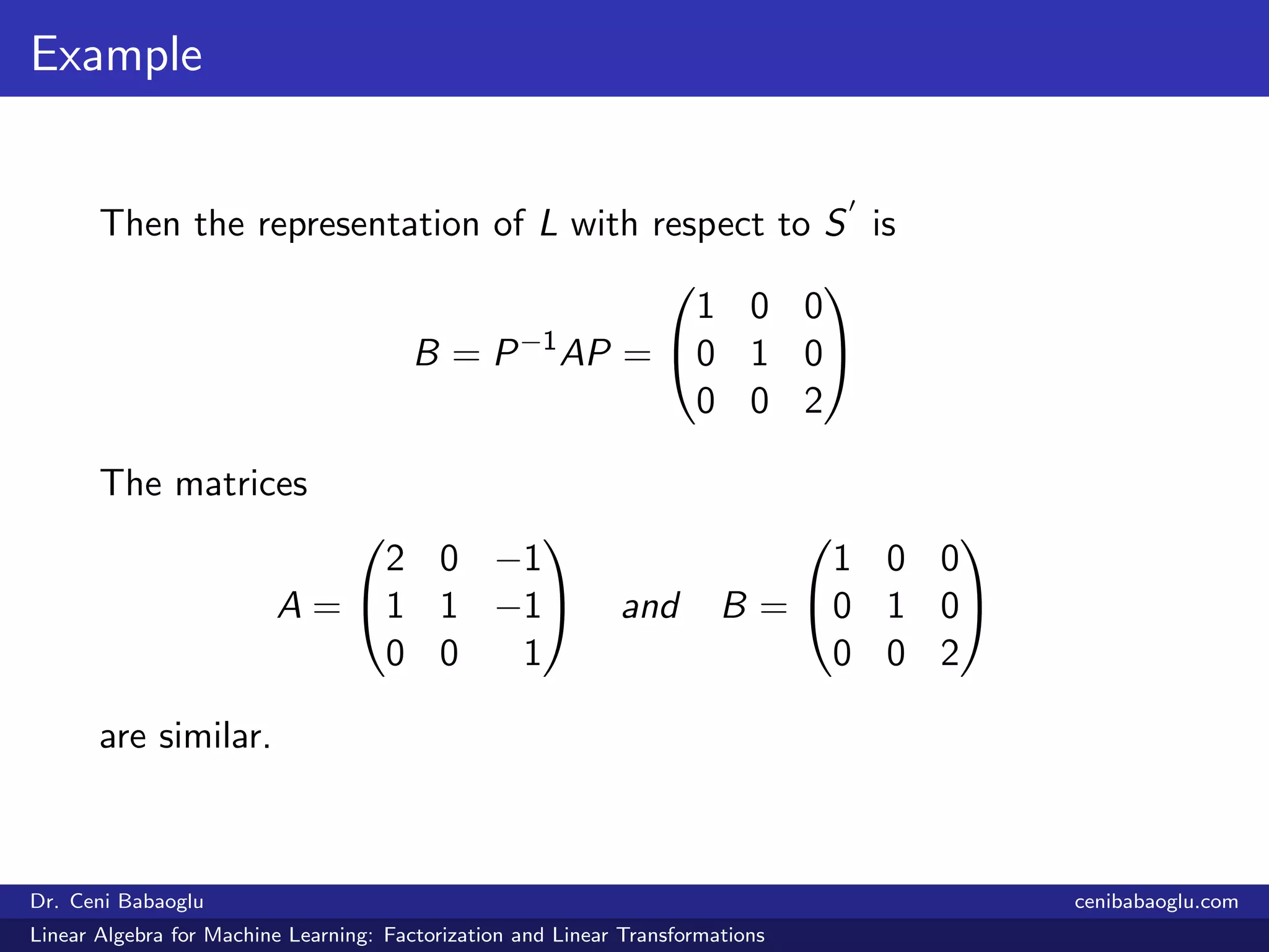 3. Linear Algebra for Machine Learning: Factorization and Linear ...