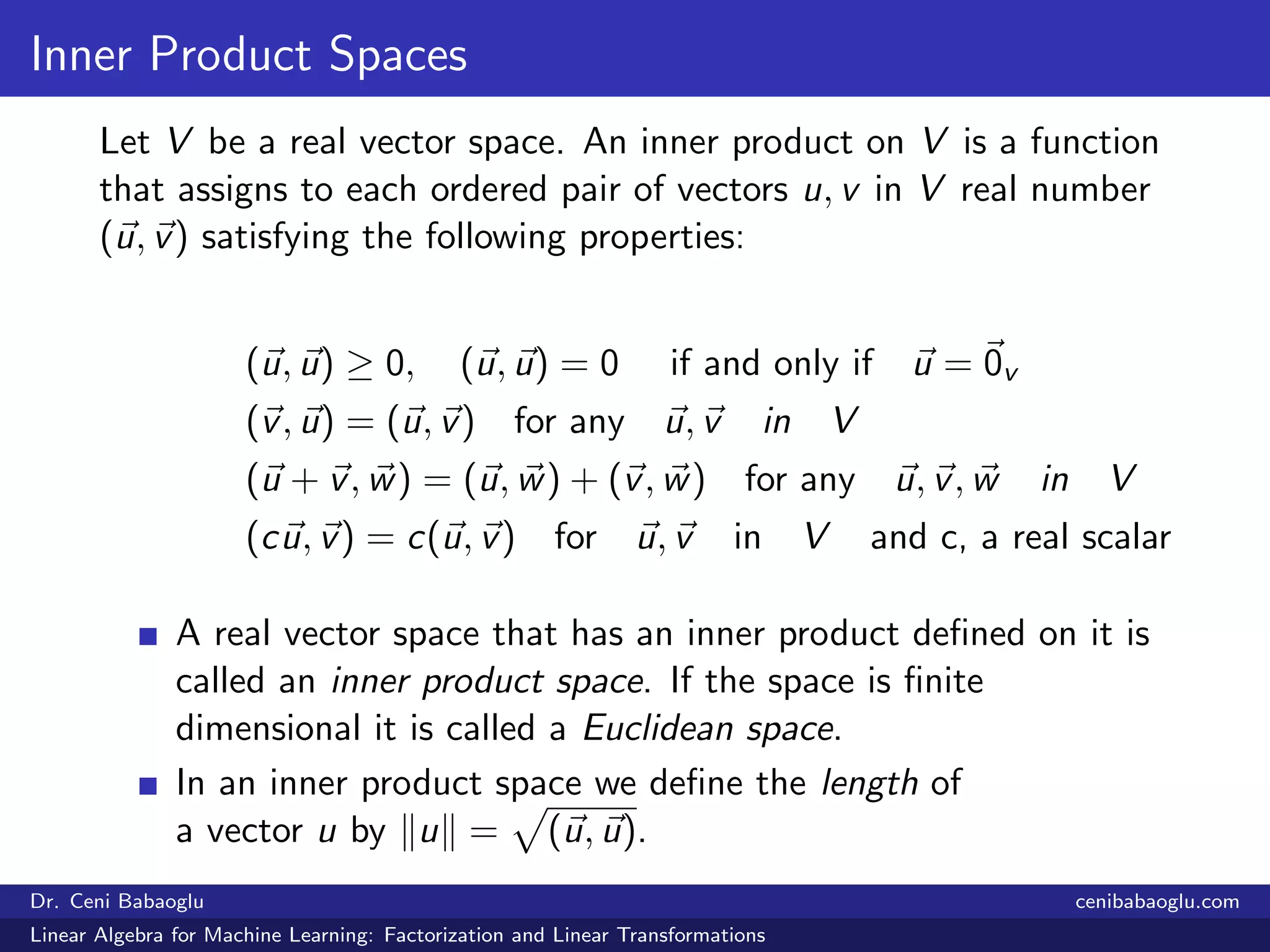 3. Linear Algebra for Machine Learning: Factorization and Linear Transformations | PDF