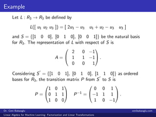 3. Linear Algebra for Machine Learning: Factorization and Linear ...