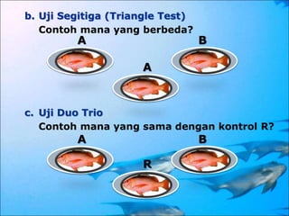 PENILAIAN MUTU SECARA ORGANOLEPTIK / SENSORI PRODUK PERIKANAN | PPTX