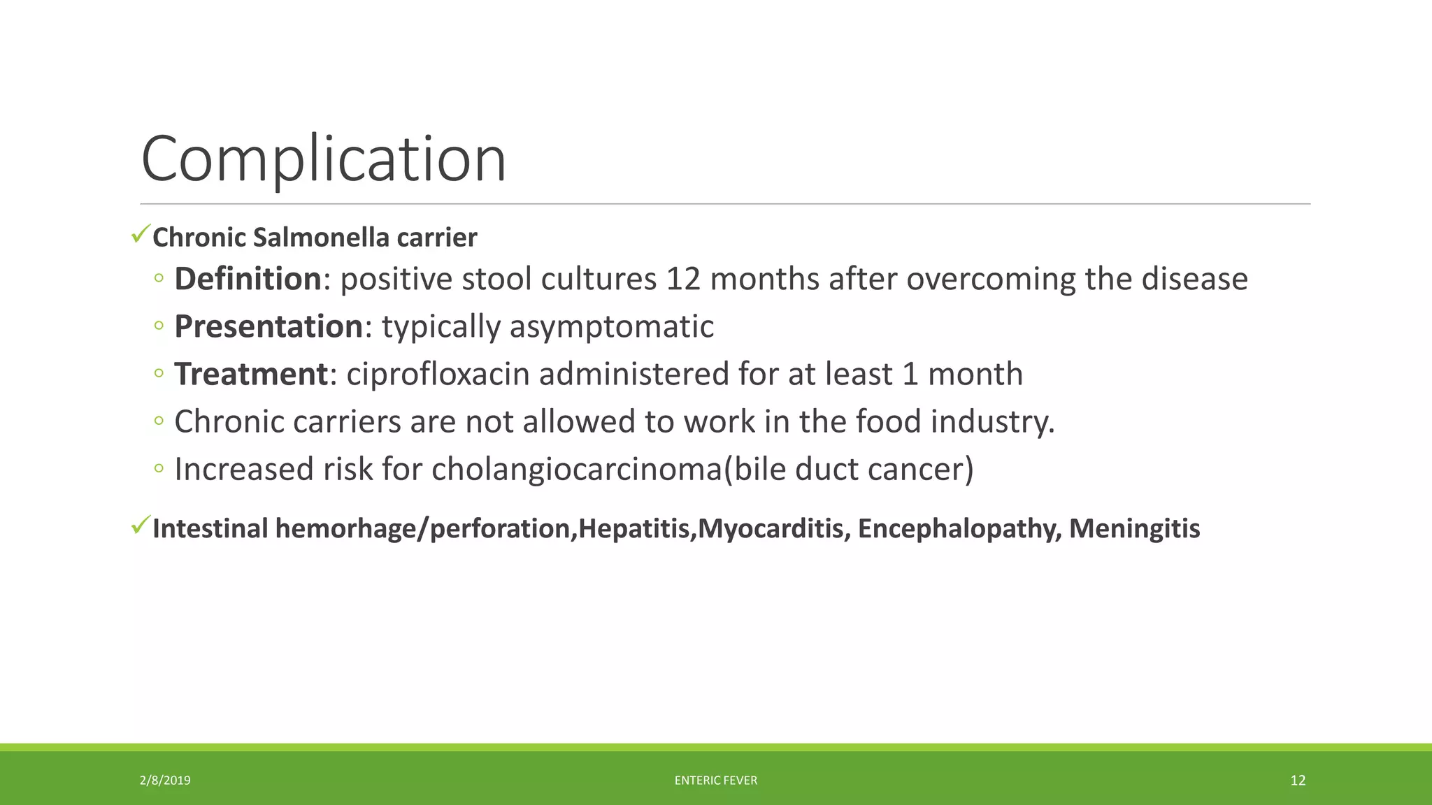 enteric fever | PPTX