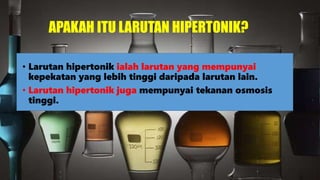 kesan larutan hipertonik | PPT