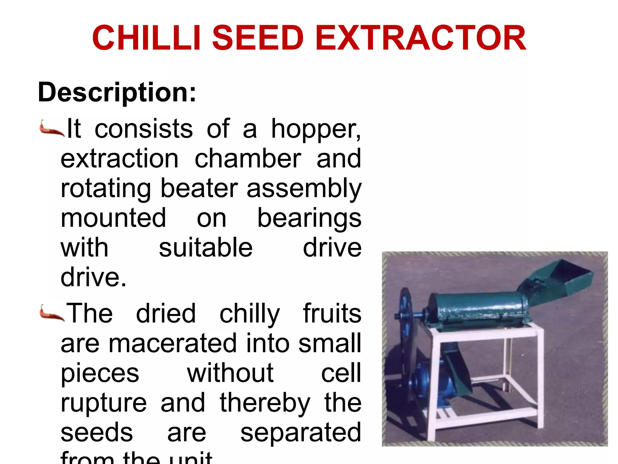 Chilli Processing | PPTX