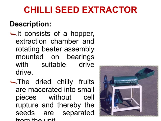 Chilli Processing | PPTX | Nutrition | Healthy Living
