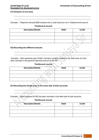 3. correction of accounting errors new | PDF