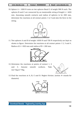 Engineering Mechanics First Year | PDF