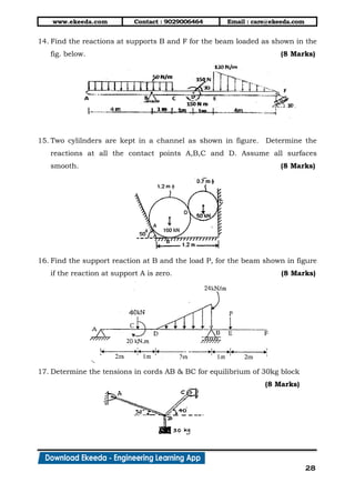 Engineering Mechanics First Year | PDF