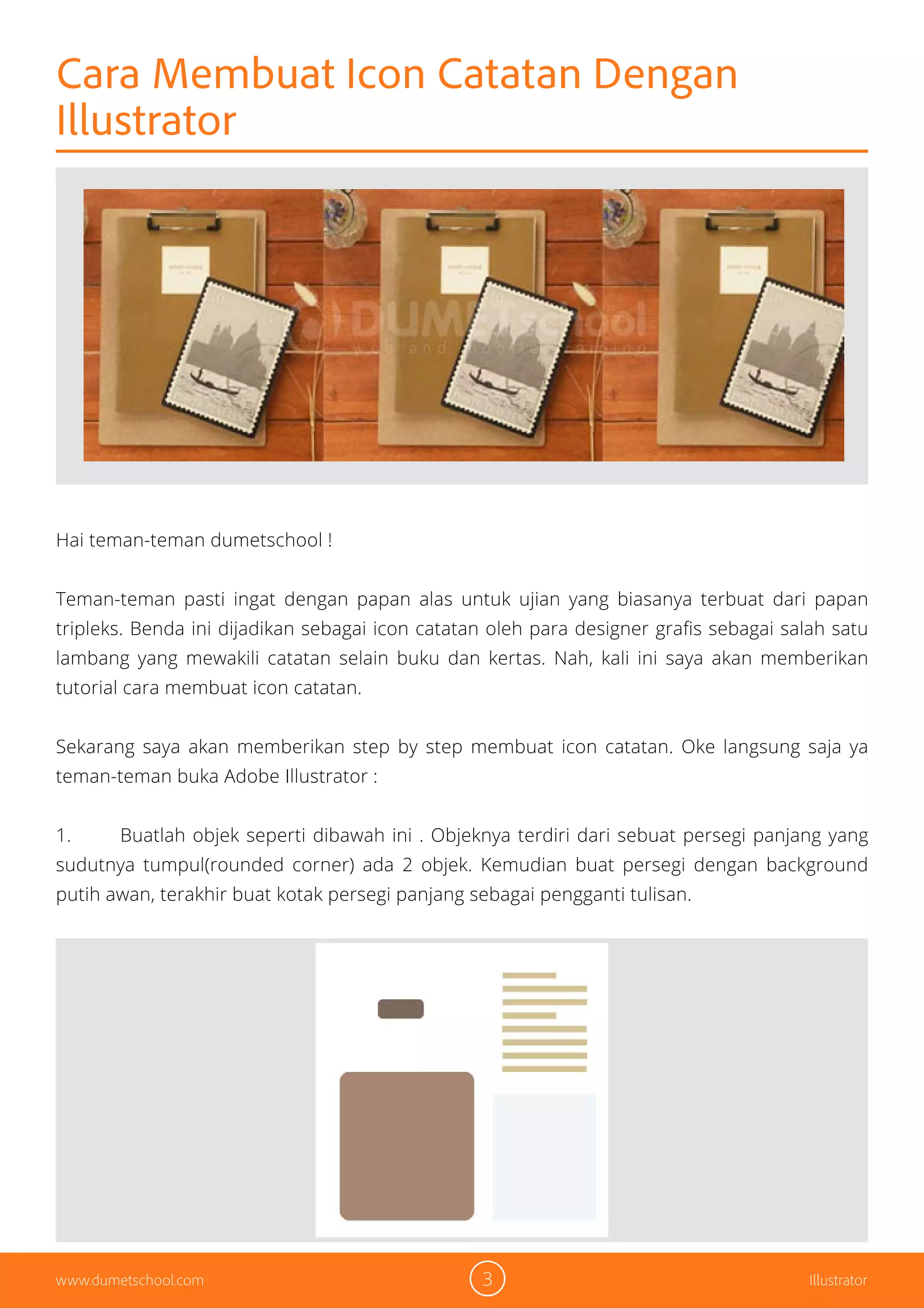 Cara Membuat Icon Catatan dengan Illustrator | PDF