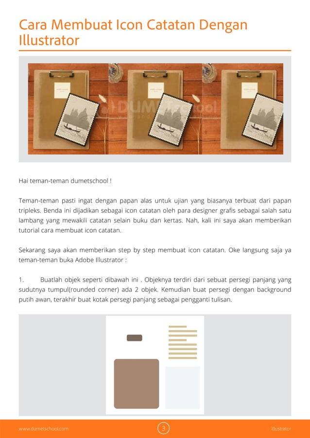 Cara Membuat Icon Catatan dengan Illustrator | PDF