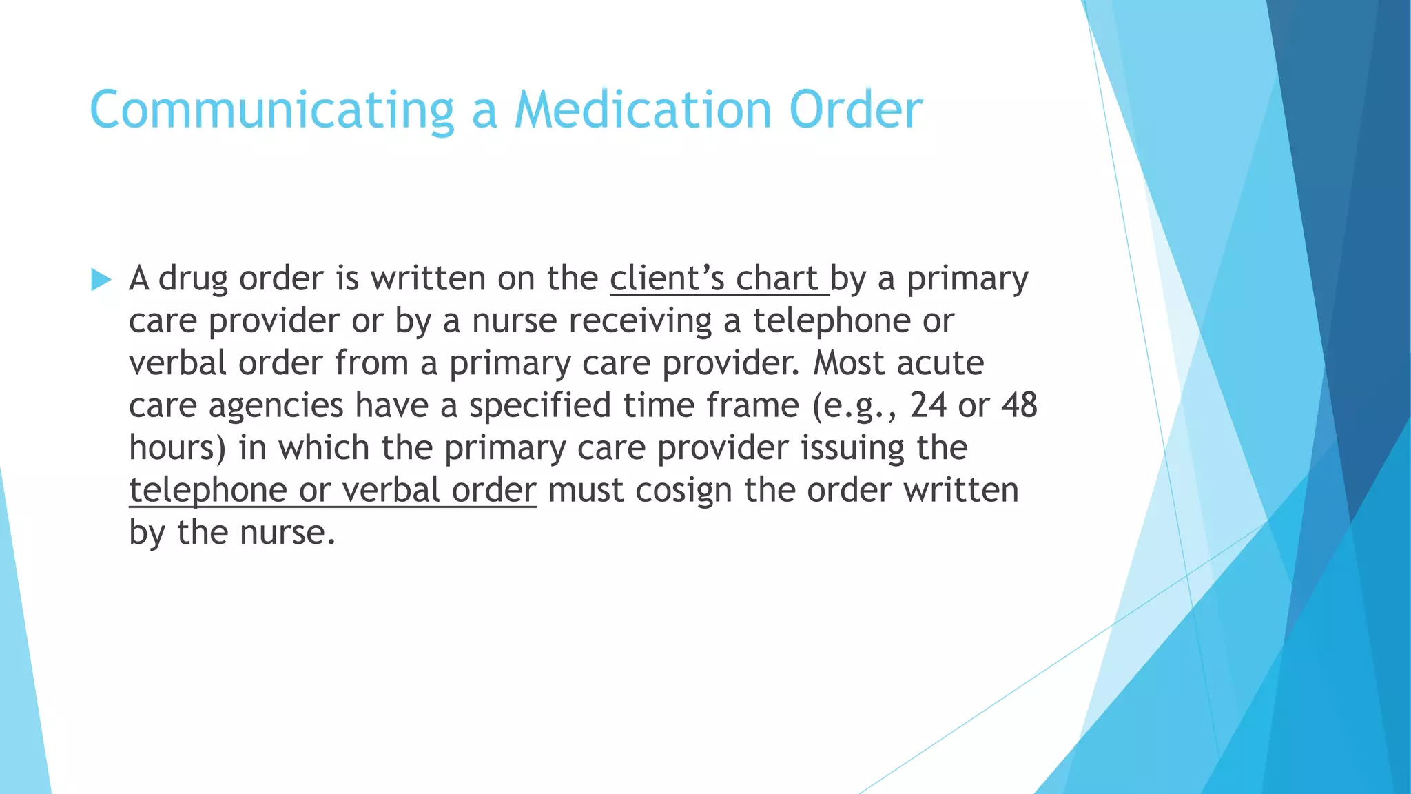 3. pharma medication orders | PPTX