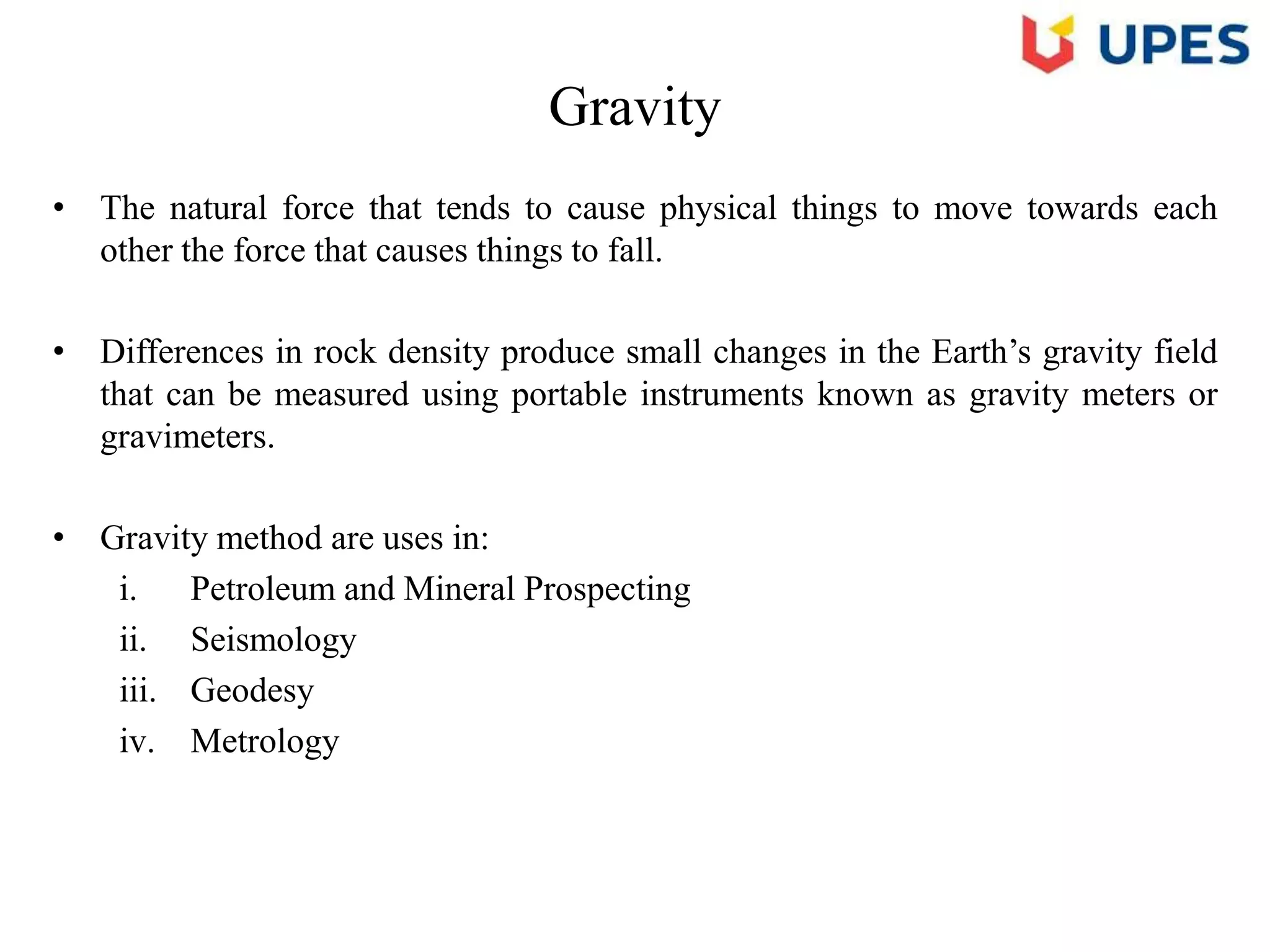 Gravity Survey Method PPTX