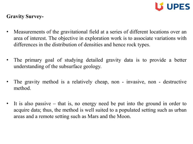 Gravity Survey Method | PPTX