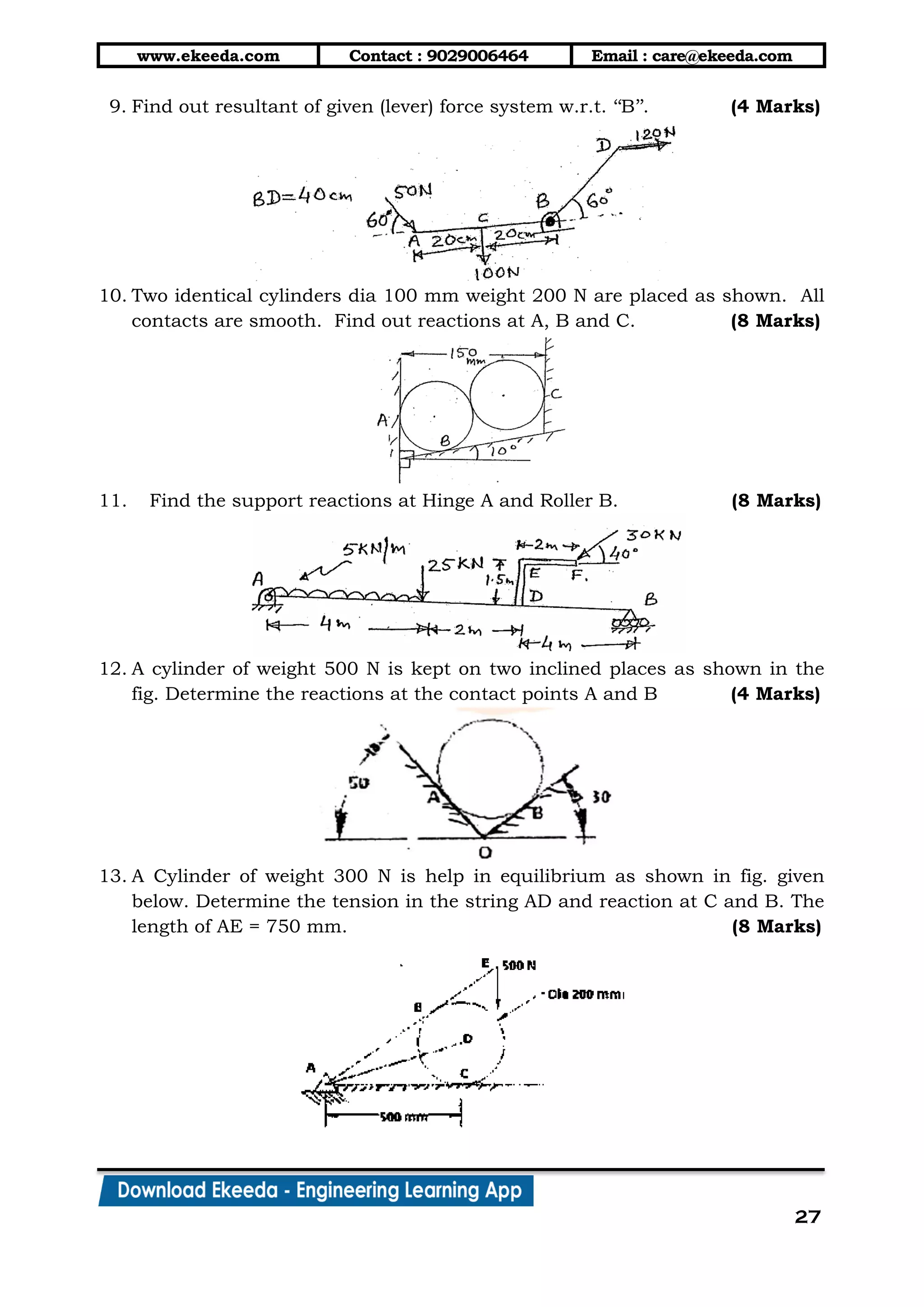 3. coplanar forces equilibrium | PDF