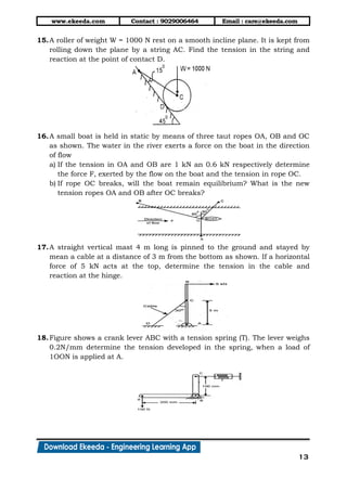 3. coplanar forces equilibrium | PDF