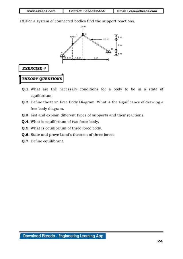3. coplanar forces equilibrium | PDF
