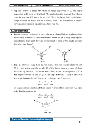 3. coplanar forces equilibrium | PDF