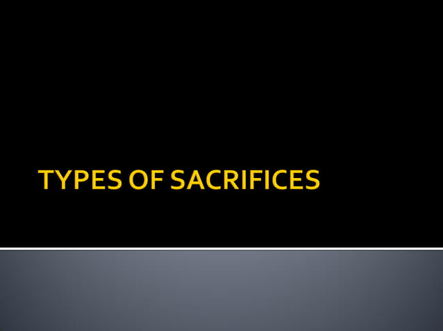 3. types of sacrifices | PDF | Judaism | Religion & Spirituality
