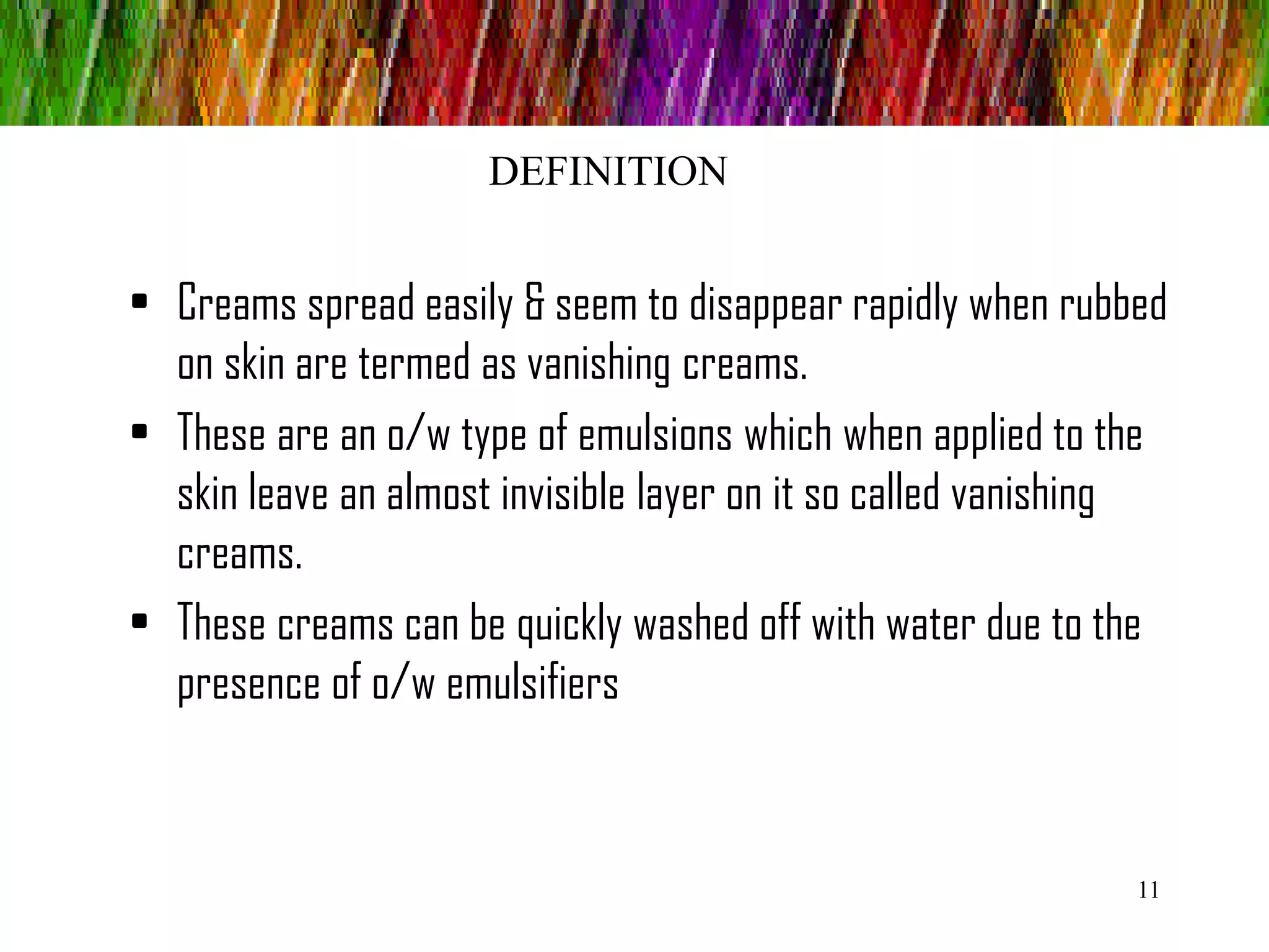 Cold cream, vanishing cream and cleansing cream | PDF