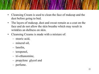 Cold cream, vanishing cream and cleansing cream | PDF