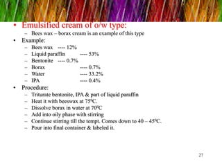 Cold cream, vanishing cream and cleansing cream | PDF