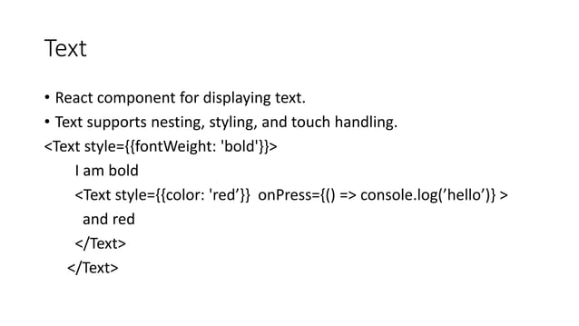 3 React Native Component Ppt