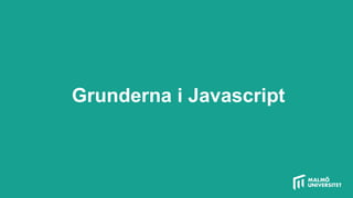 Introduktion till JS | PDF