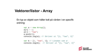 Introduktion till JS | PDF