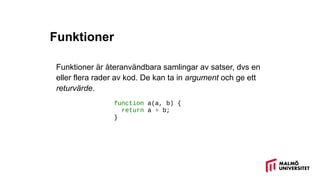 Introduktion till JS | PDF