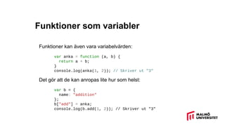 Introduktion till JS | PDF