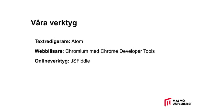 Introduktion till JS | PDF