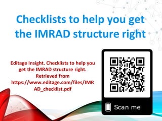 Scientific Writing Series: IMRaD | PDF