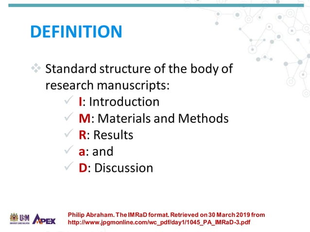 Scientific Writing Series: IMRaD | PDF