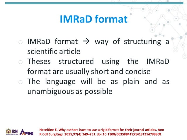 Scientific Writing Series: IMRaD | PDF