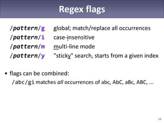 3.2 javascript regex | PDF | Internet for Beginners | Internet