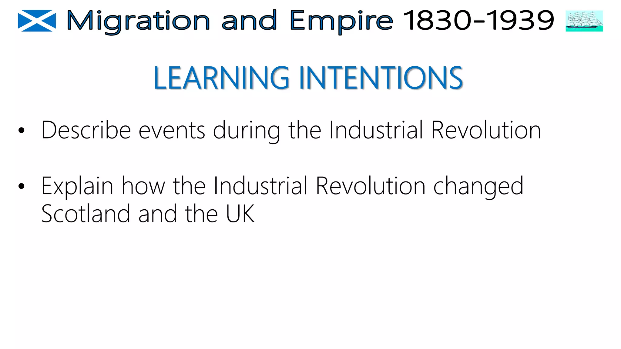 Migration and Empire - industrial revolution | PPT